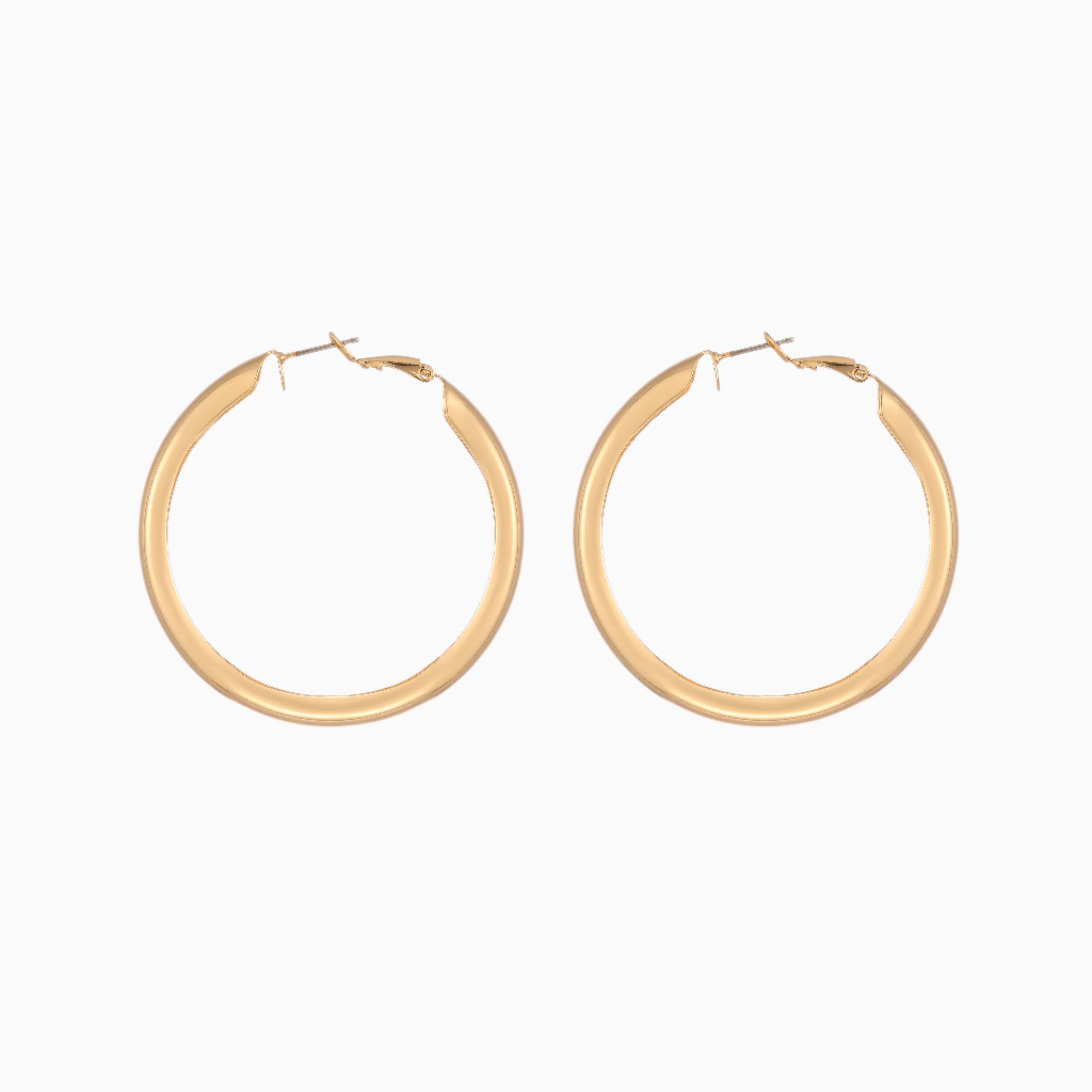 Chunky Hollow Hoop Earrings | DORADO