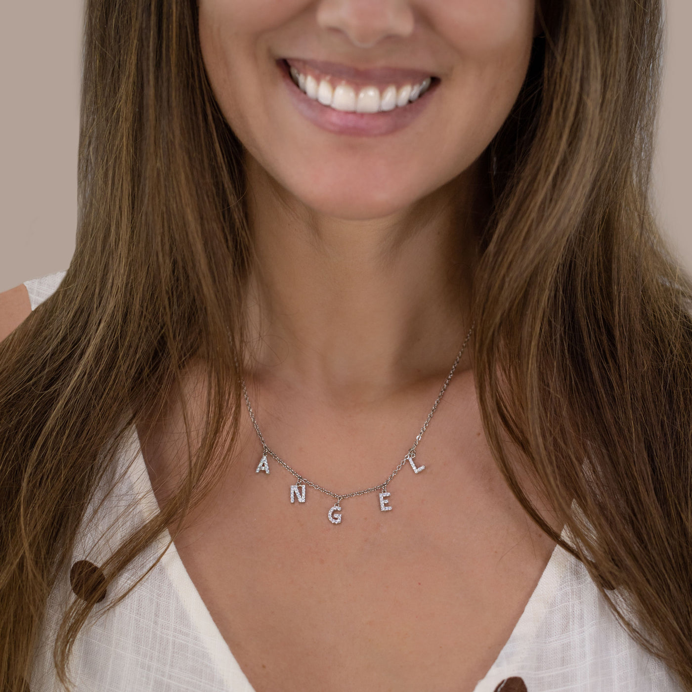 Iced Letter Name Choker Necklace | DORADO